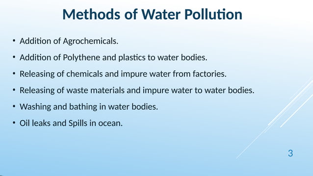 Water pollution and Conservation - for primary grades | PPTX ...