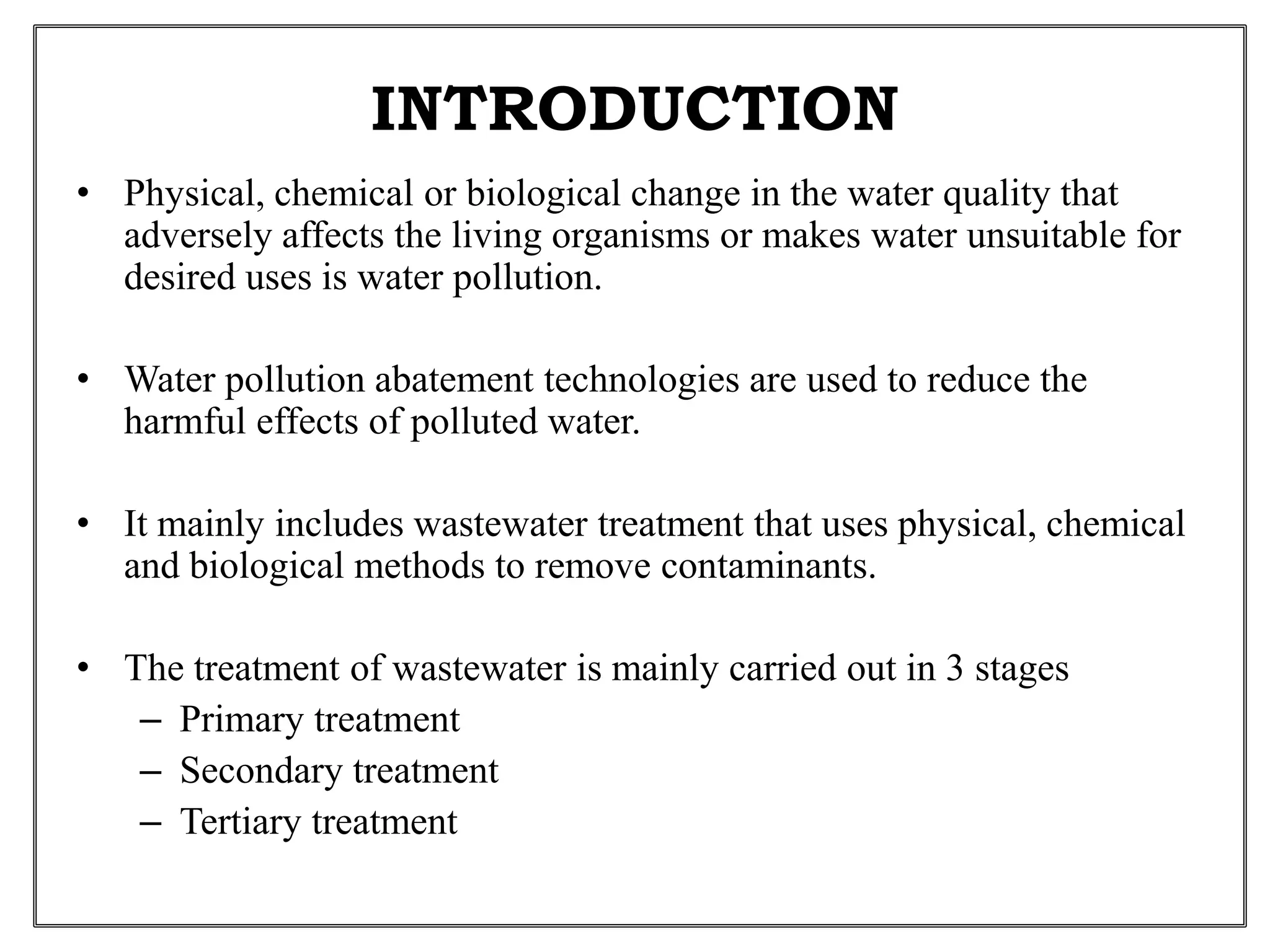 Water pollution abatement technology | PPT