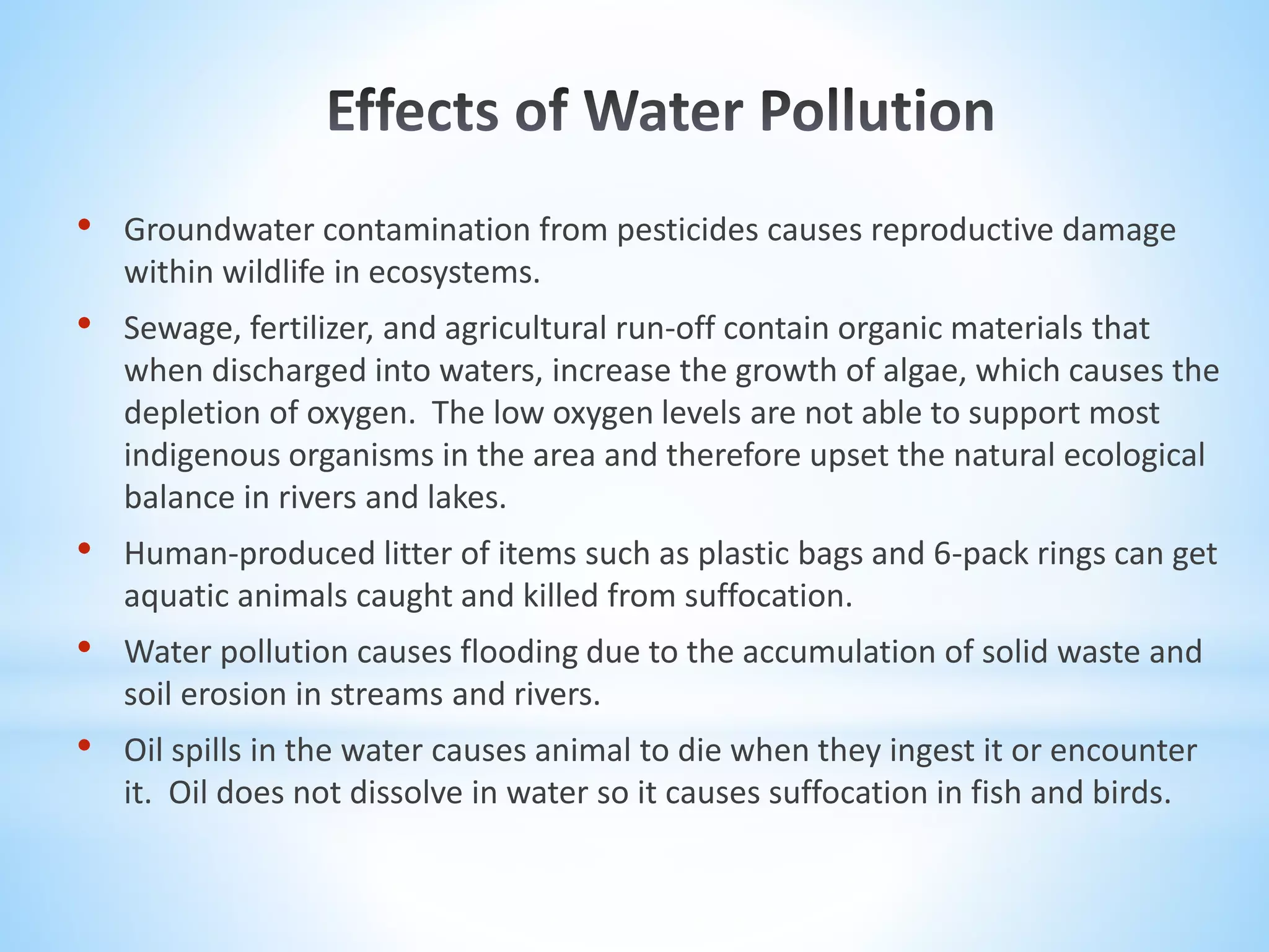 Water pollution causes and effects | PPTX