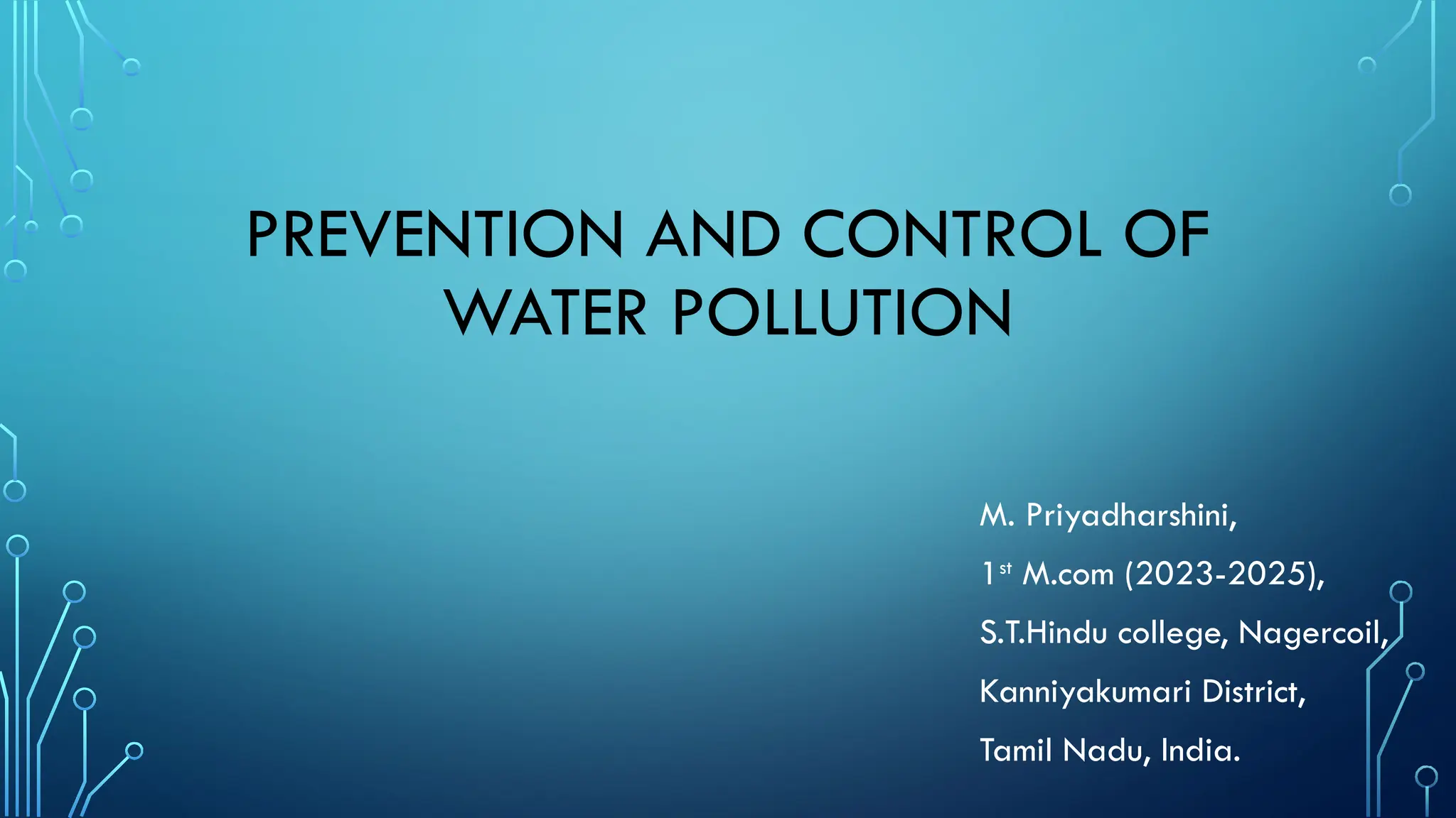 Water pollution control for the rural in antural world.pptx
