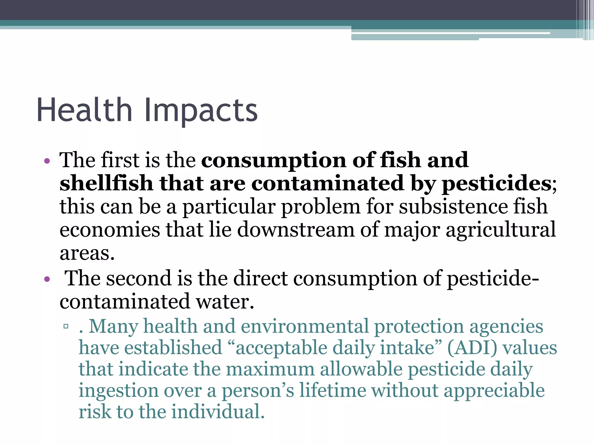 Water pollution due to heavy metals, pesticides | PPTX