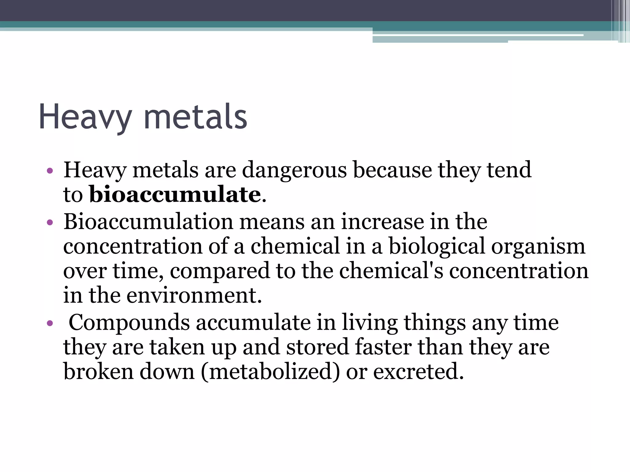 Water pollution due to heavy metals, pesticides | PPTX