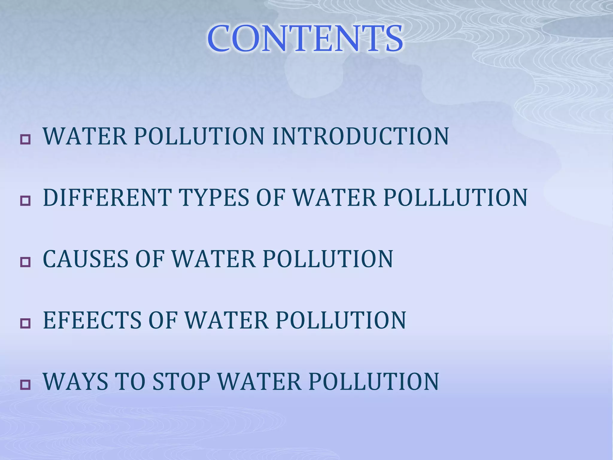 Water pollution ppt for class 9th | PPTX