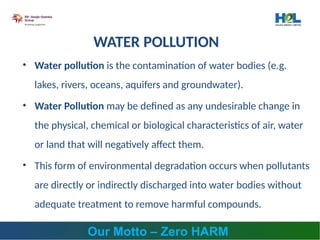 Water pollution monitoring & analysis process | PPTX