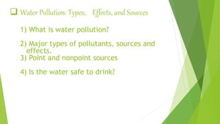 Water pollution ppt | PPTX