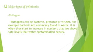 Water pollution ppt | PPTX