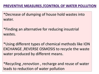 Water pollution presentation | PPTX | Environmental Services Industry ...