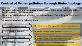 Water pollution and Sewage treatment (By Pushpita) | PPTX