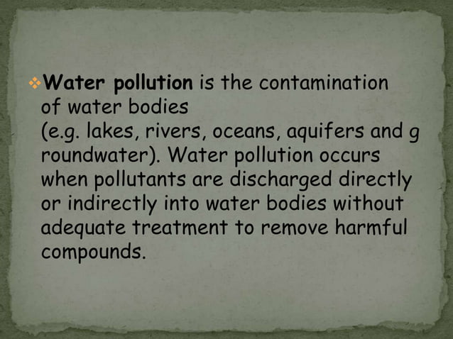 Water pollution | PPT