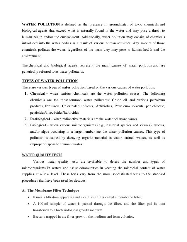Water pollution & testing converted | PDF