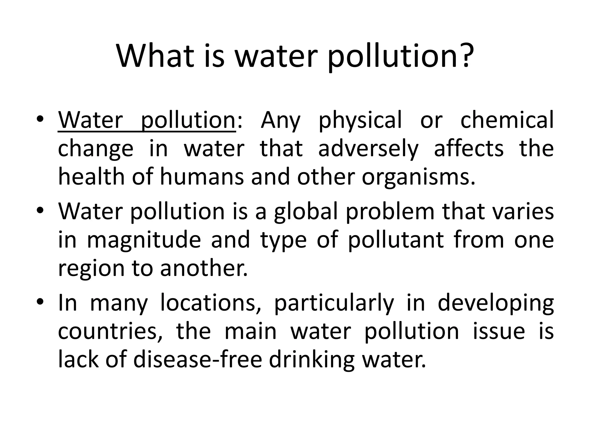 Water pollution, types | PPTX