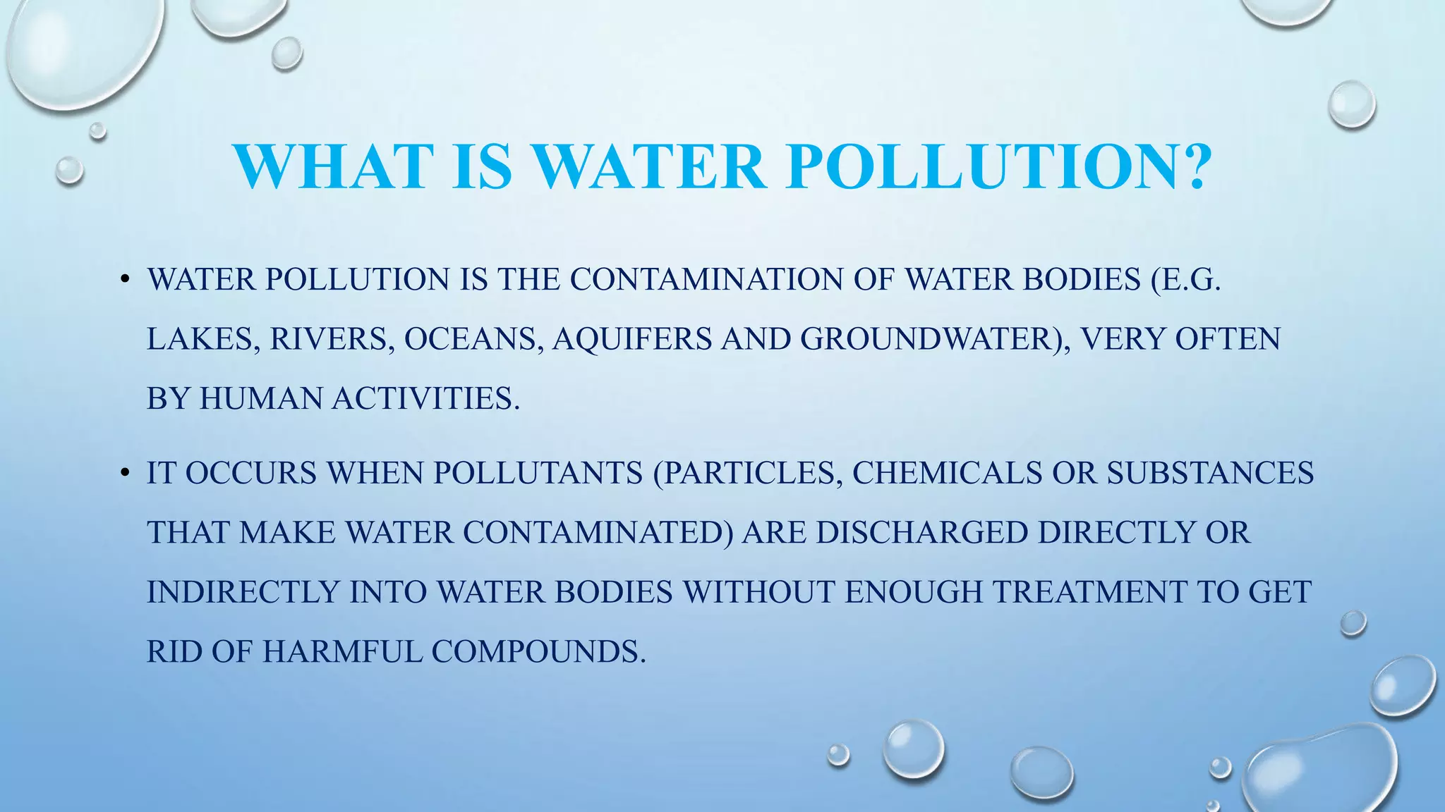 Water polution ppt | PPTX