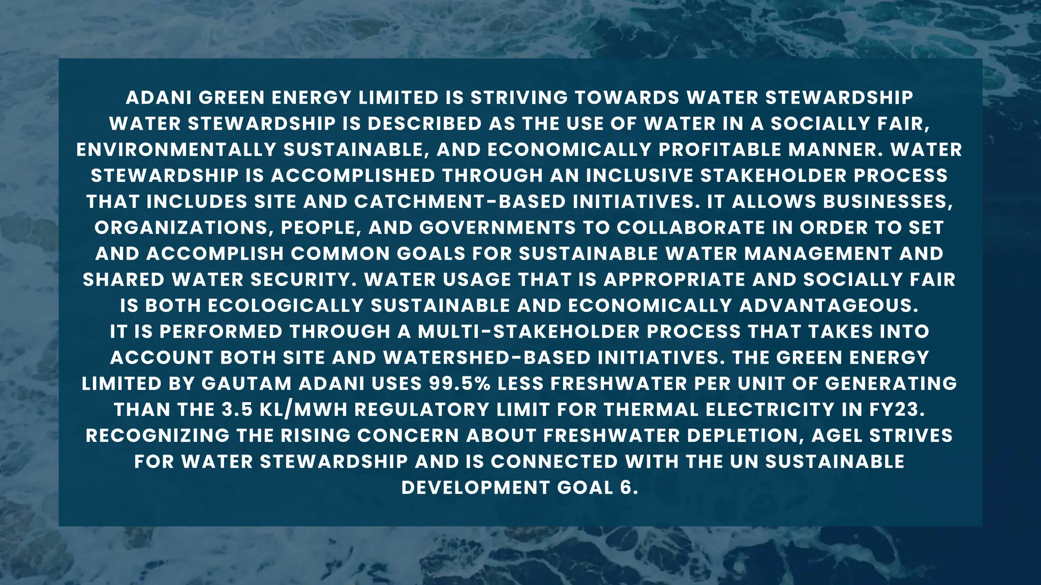 Water positivity by Adani Green’s plants with over 200 MW capacity.pptx