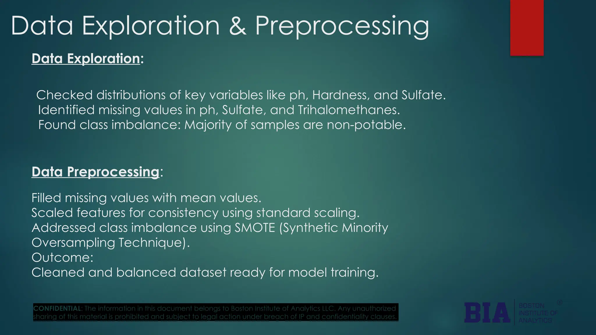 Predicting Water Potability: A Data Science Approach by Priyadarshini Student | PPTX