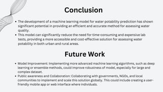 Water Potability: Ensuring Safe Drinking Water – A Project by Sejal | PDF | Technology Industry ...