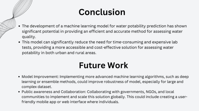 Water Potability: Ensuring Safe Drinking Water – A Project by Sejal | PDF | Technology Industry ...