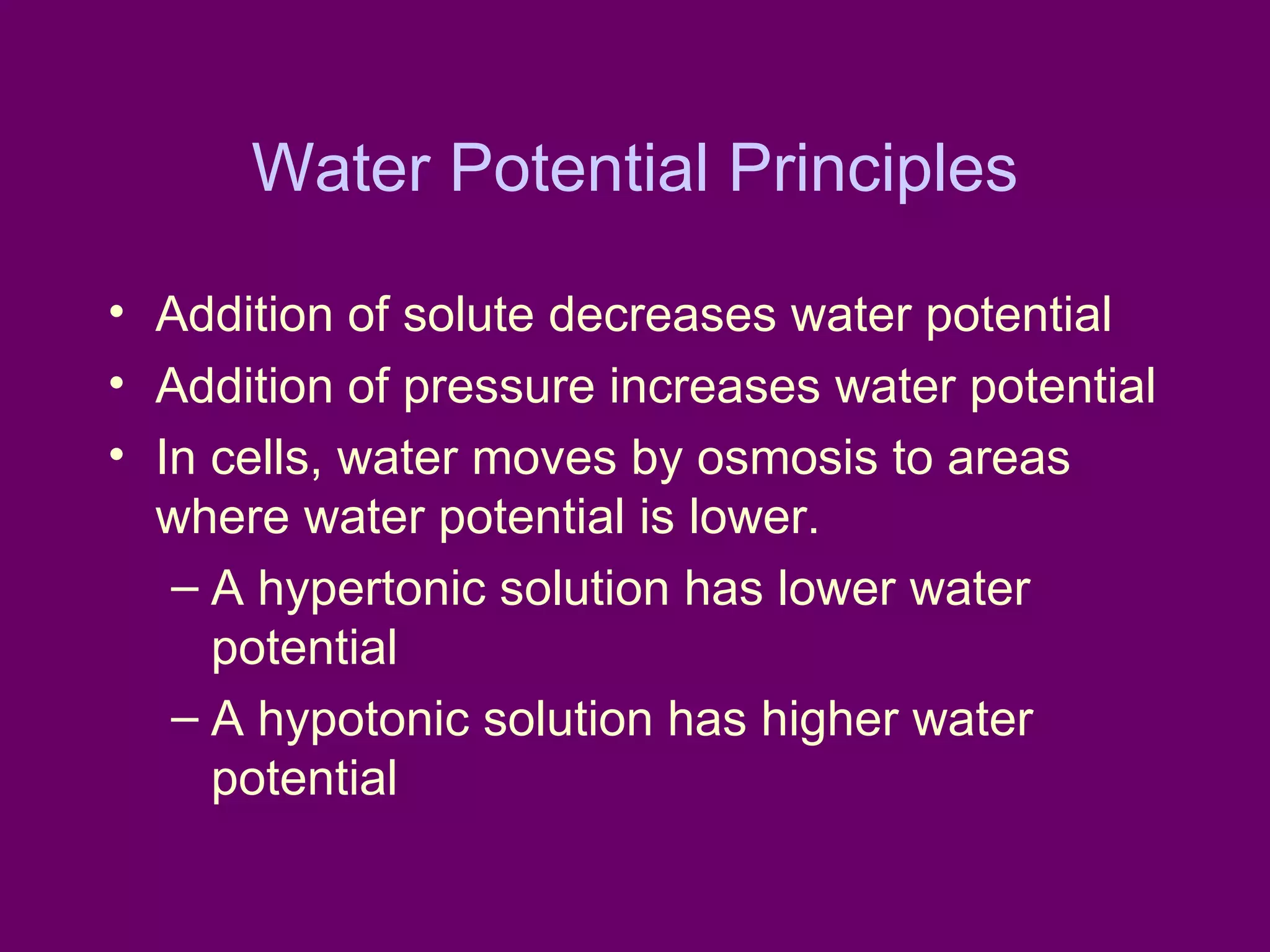 Water Potential | PPT