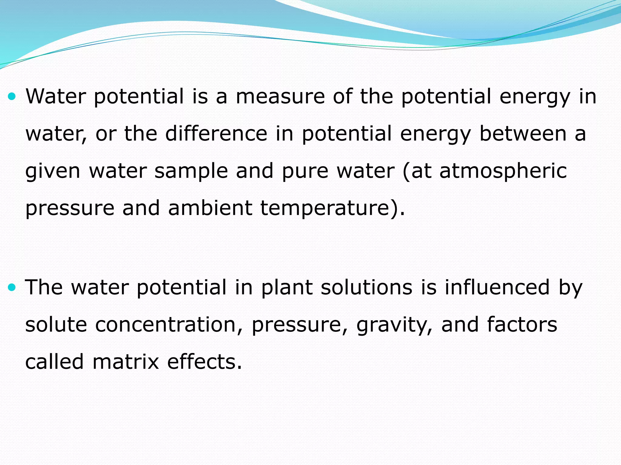 Water potential | PPTX