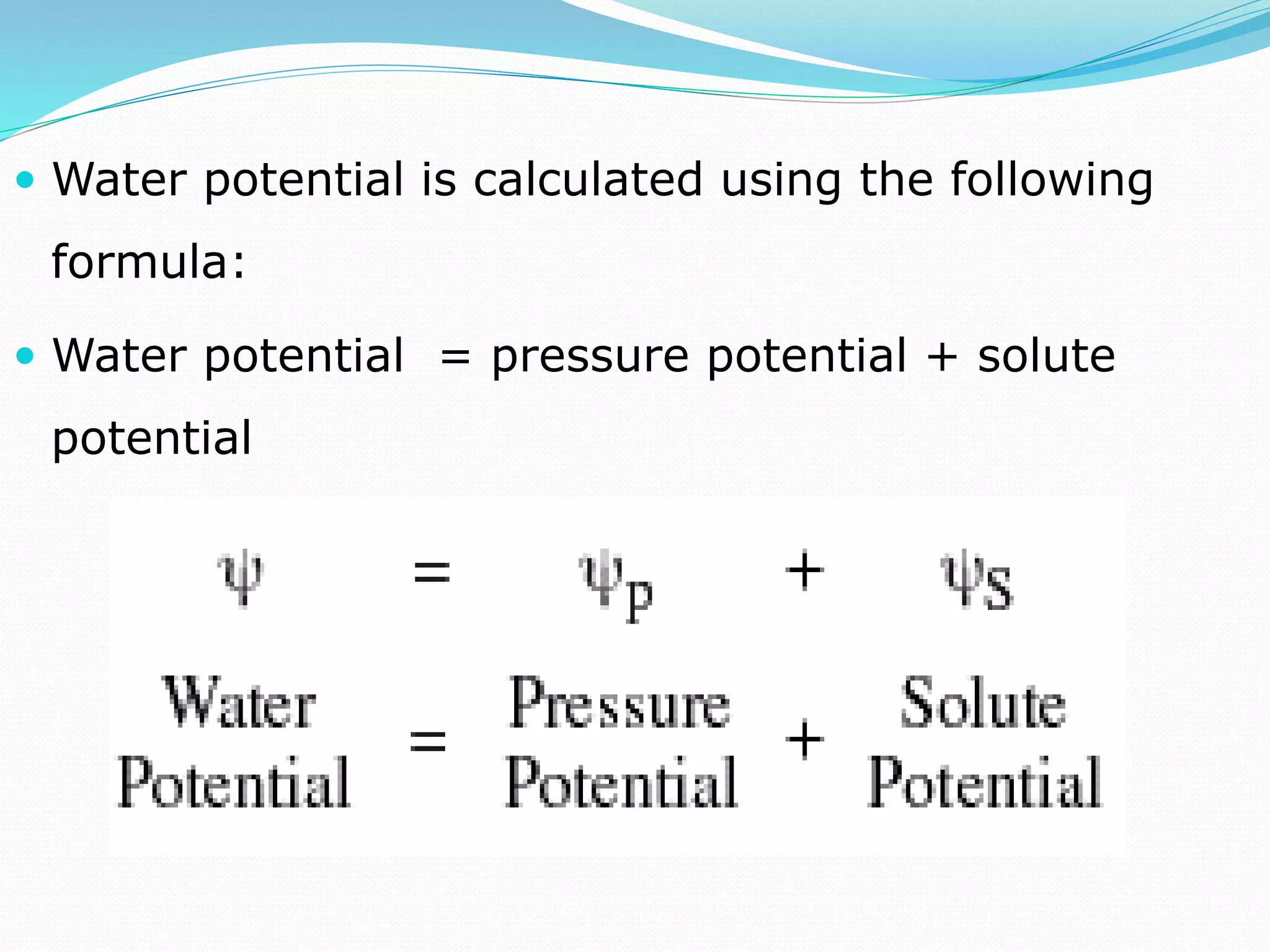 Water potential | PPTX
