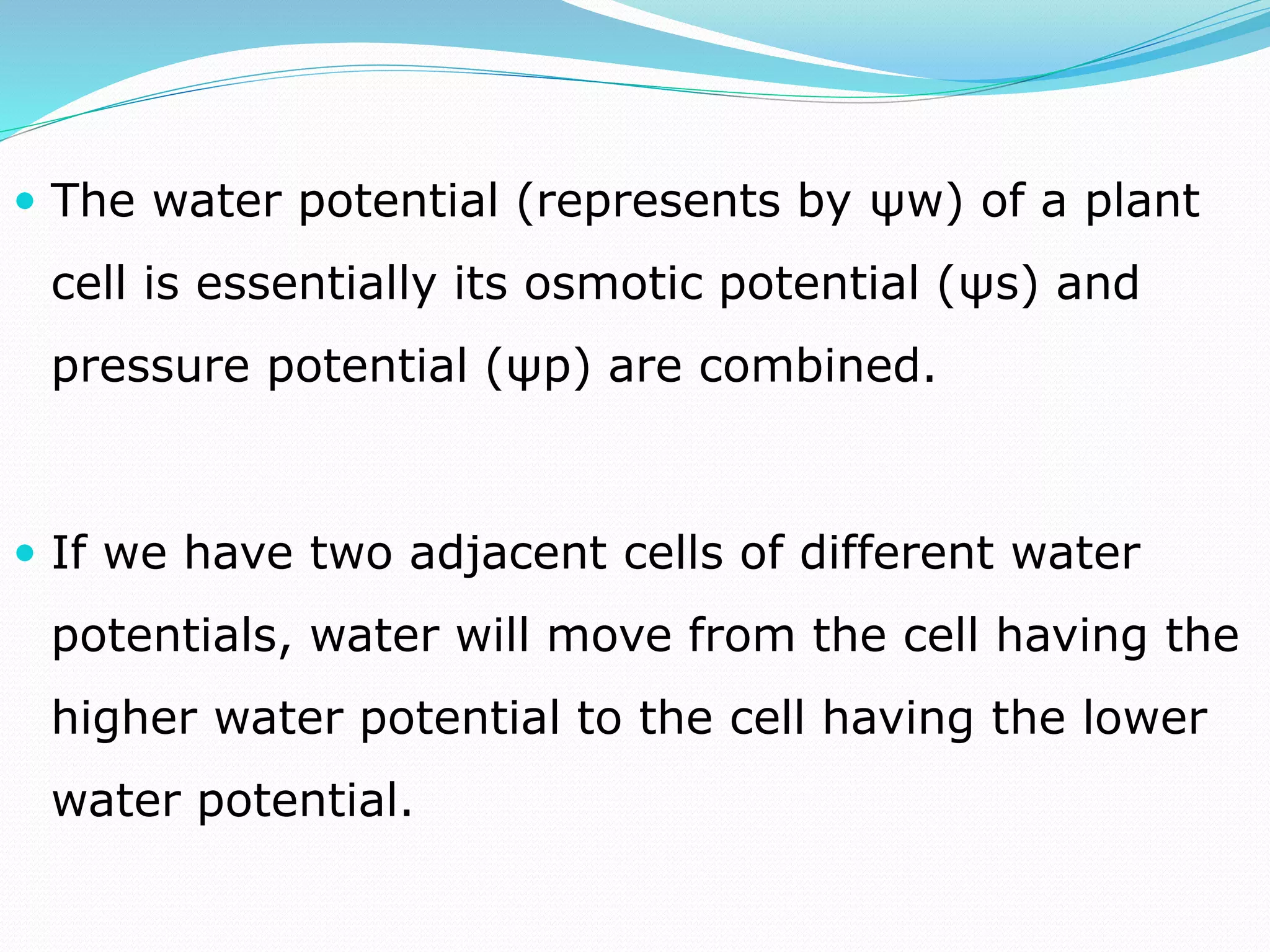 Water potential | PPTX