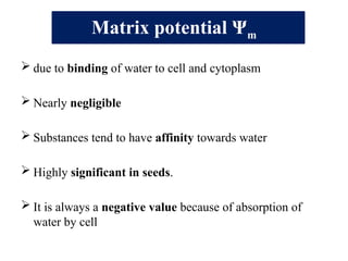 water potential, application and its components | PPTX