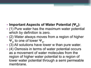 Water potential and its components | PPTX