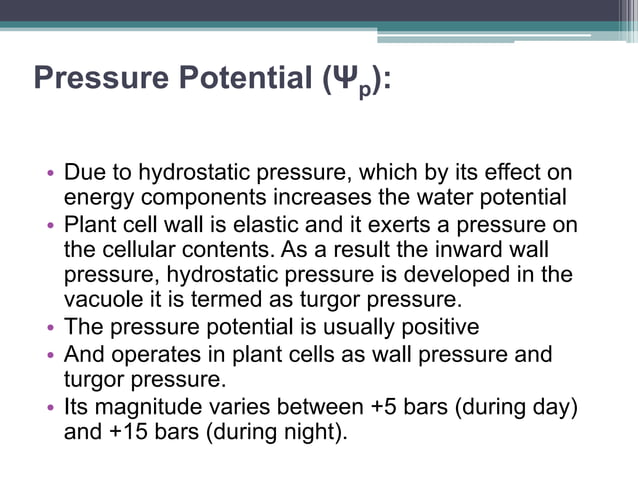 Water potential and its components | PPTX | Chemistry | Science