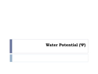 Water+potential+explained | PDF