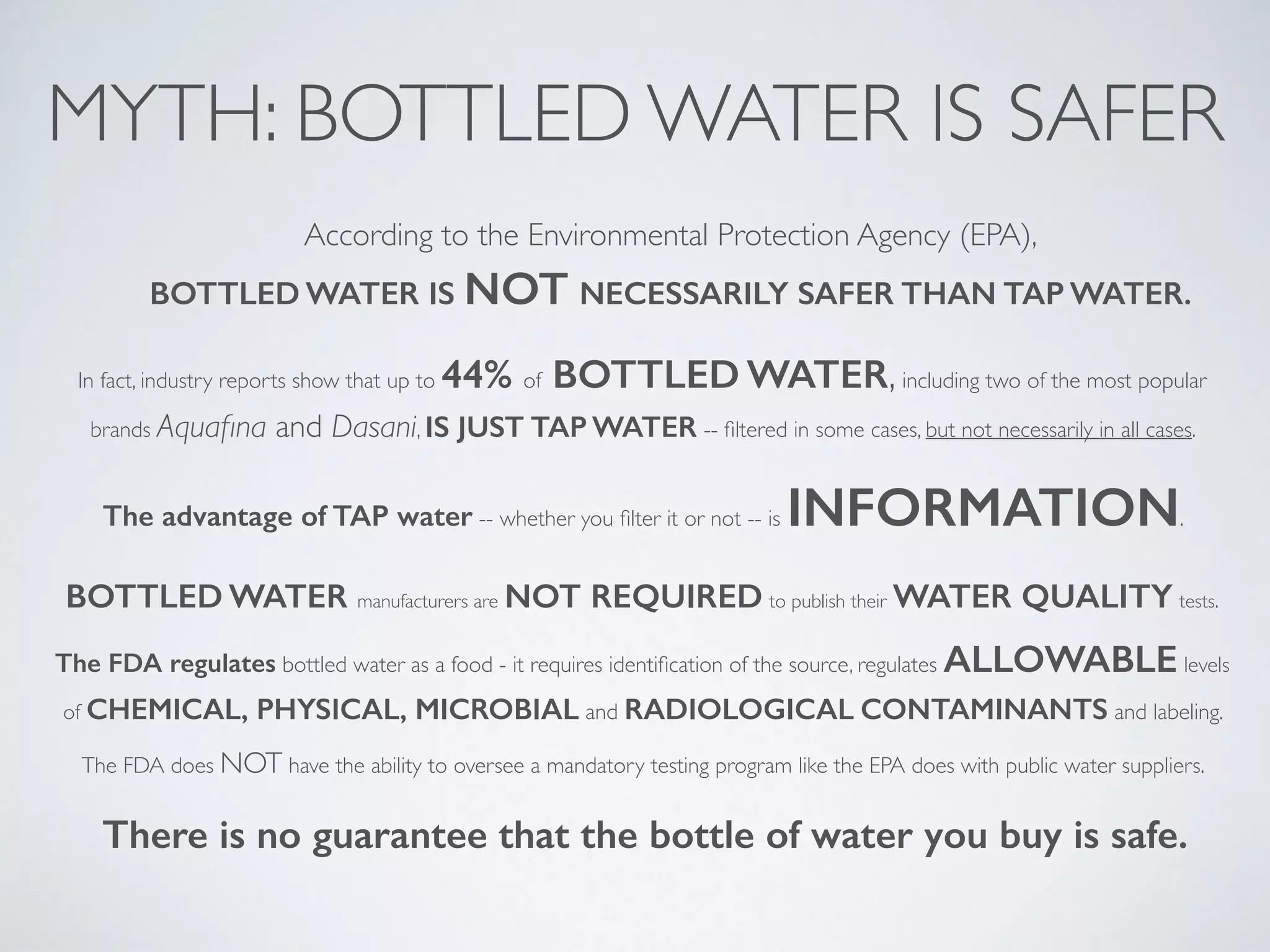 Bottled Water vs. Tap Water | PPT
