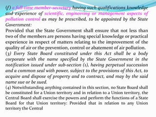 Water (prevention and control of pollution) act, 1974 | PDF