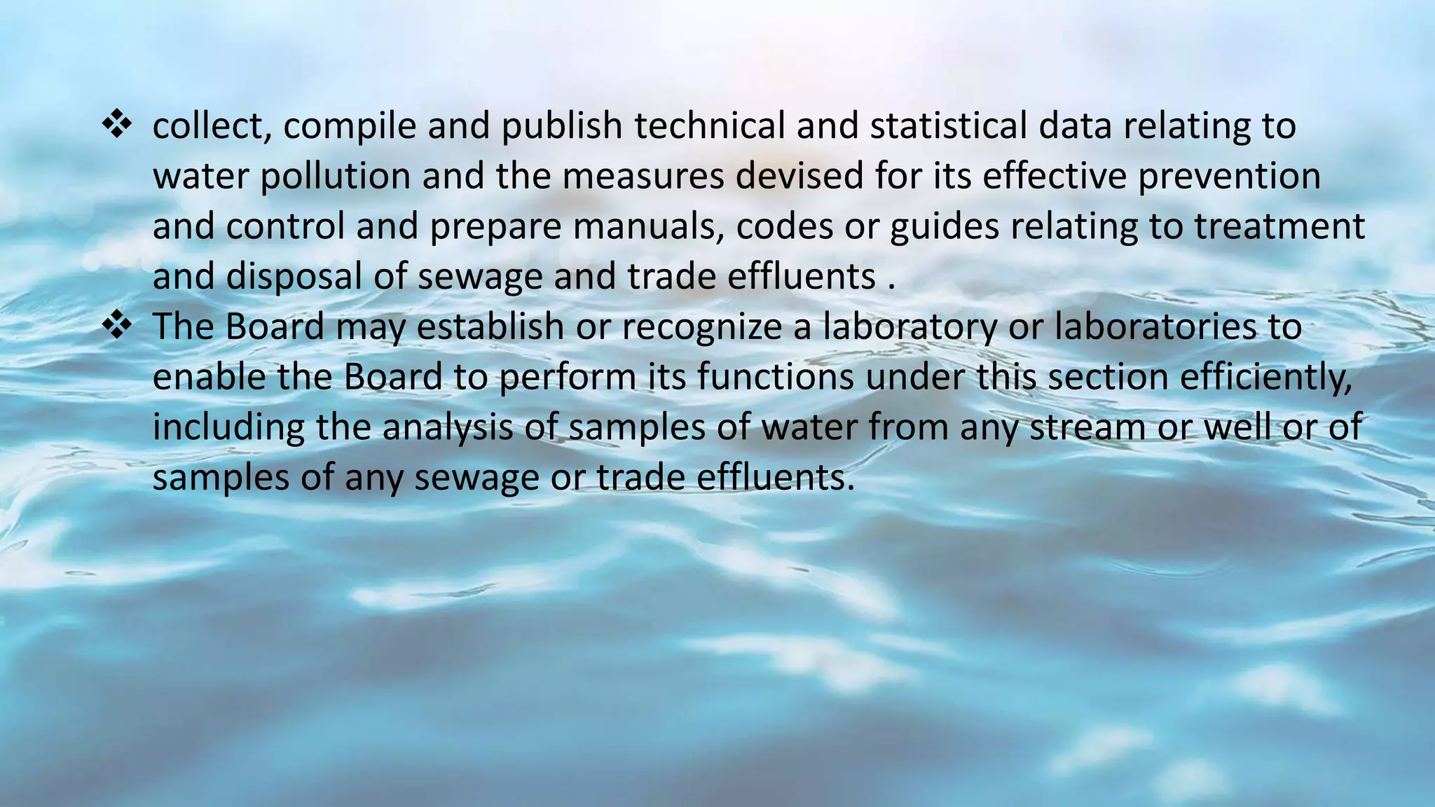 Water (prevention control of pollution) act 1974 | PPTX