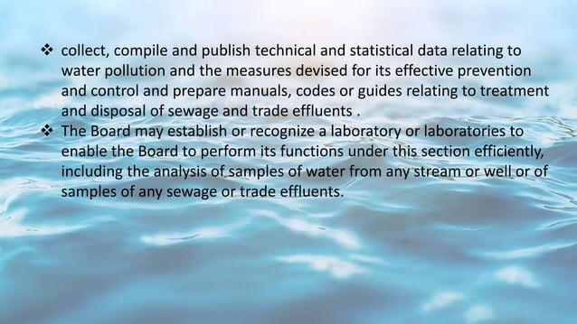 Water (prevention control of pollution) act 1974 | PPTX | Environmental ...