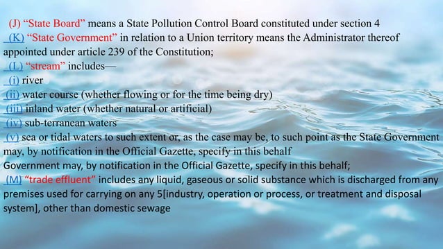 Water (prevention control of pollution) act 1974 | PPTX | Environmental ...