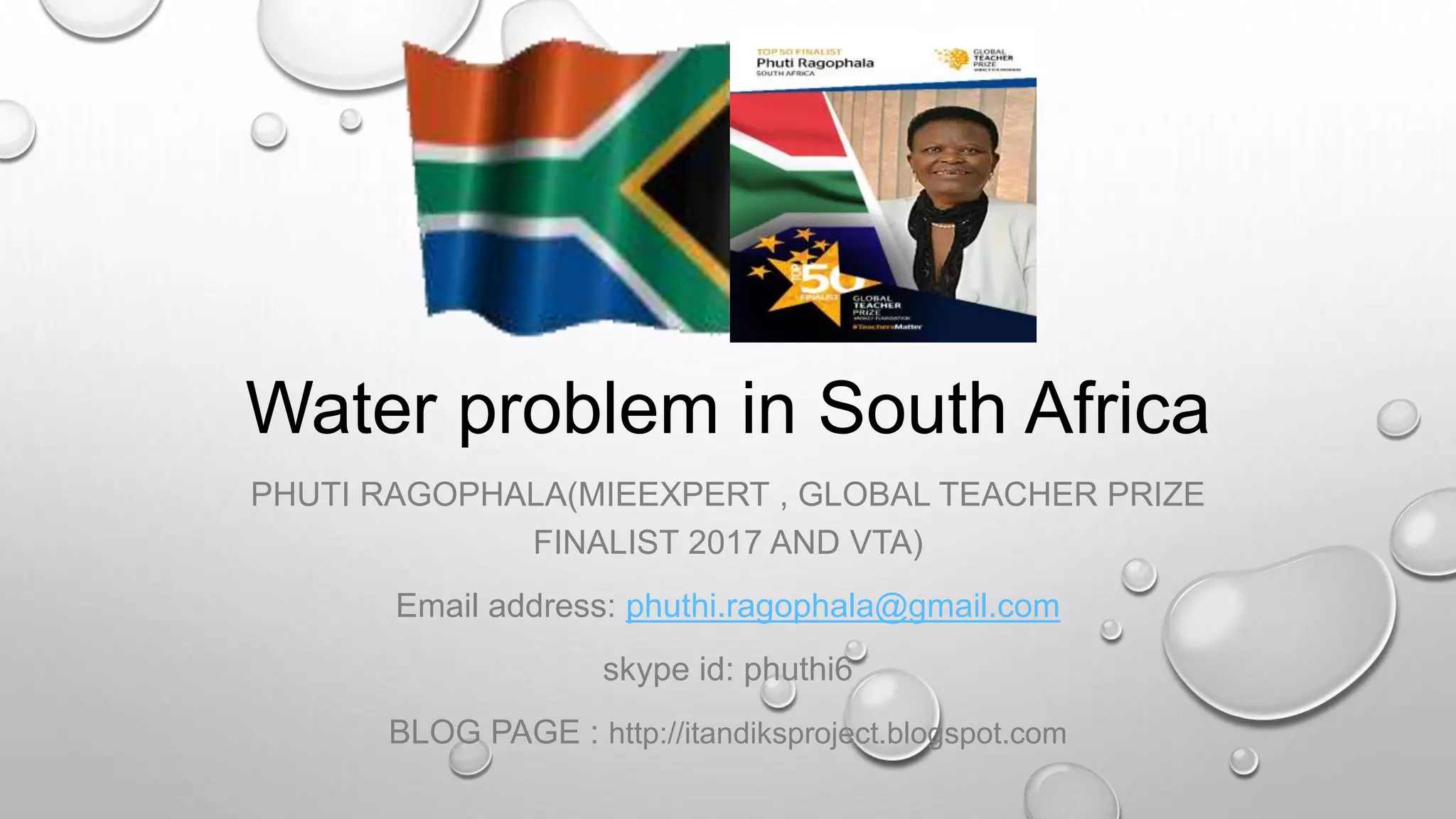 Water problem in South Africa | PPTX