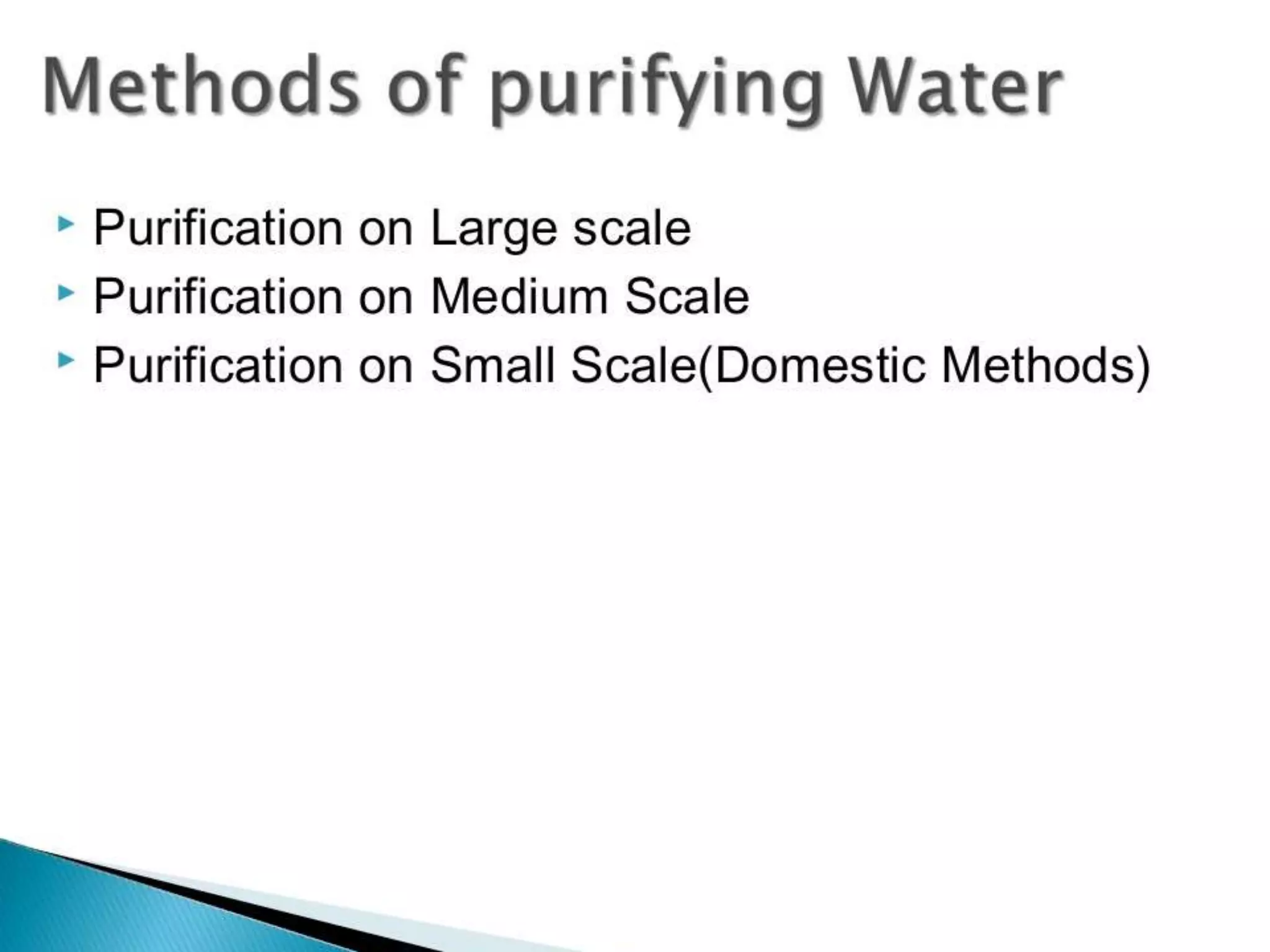 water method of water purifacation | PPT