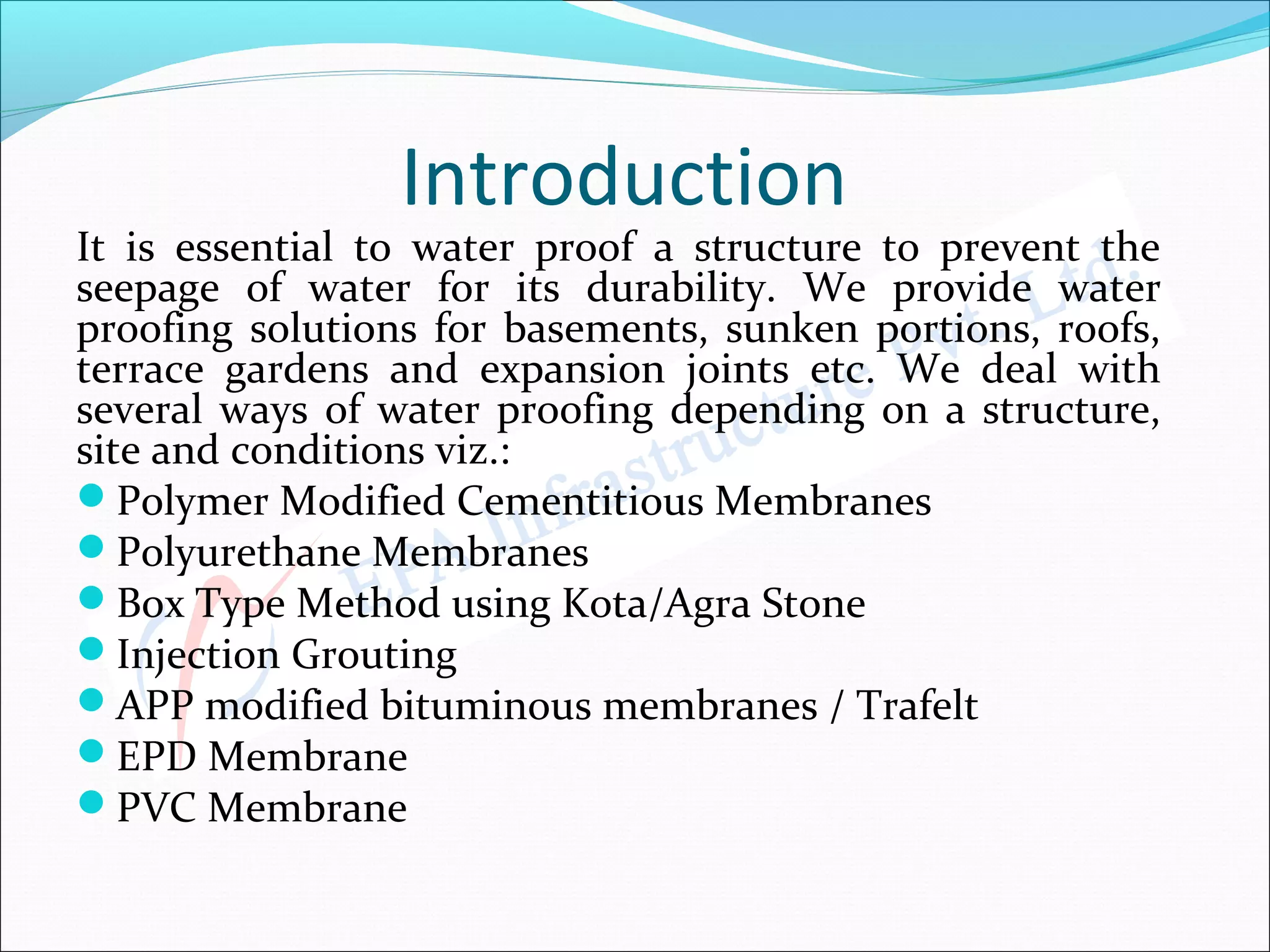 Waterproofing | PPT