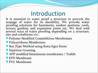 Waterproofing | PPT