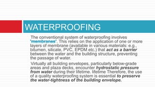 Waterproofing in structure | PPTX