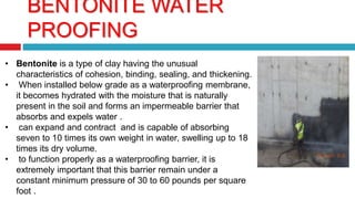 Waterproofing in structure | PPTX