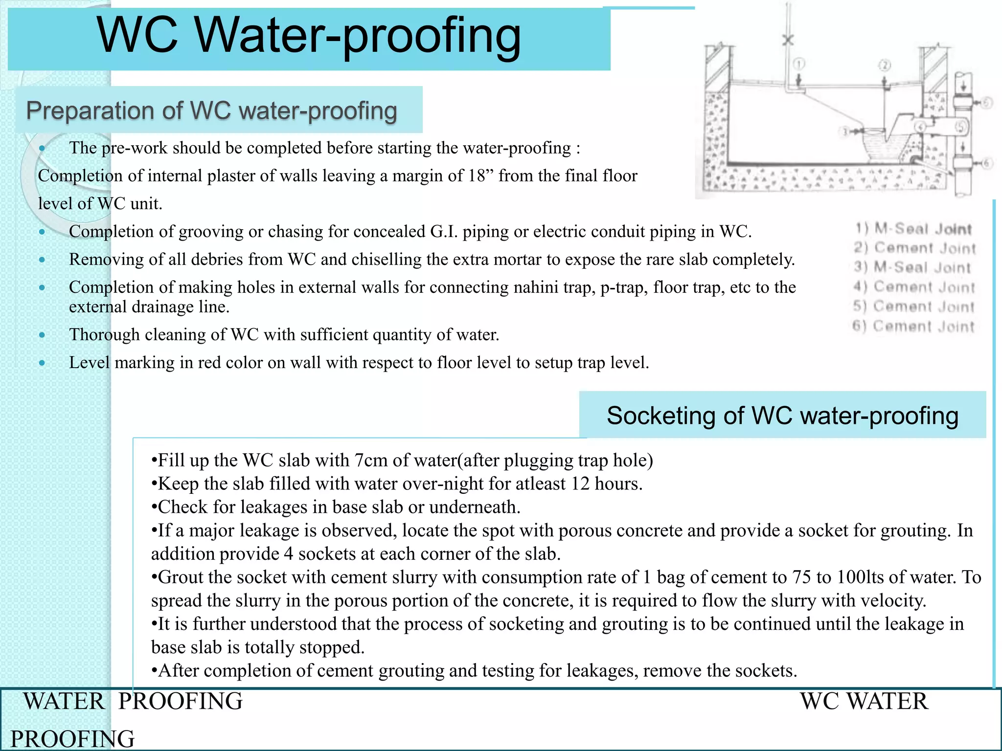 Water proofing in buildings | PPTX
