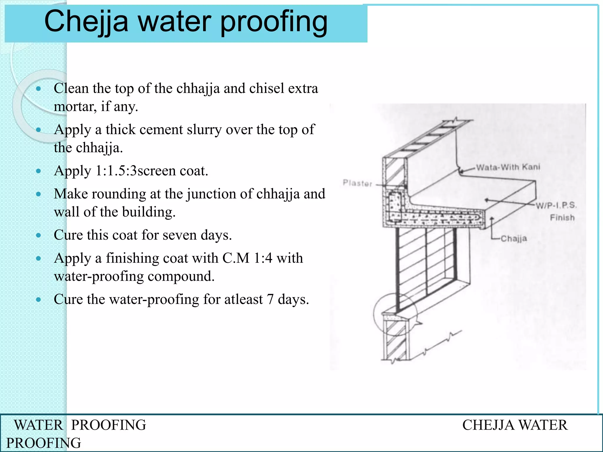 Water proofing in buildings | PPTX