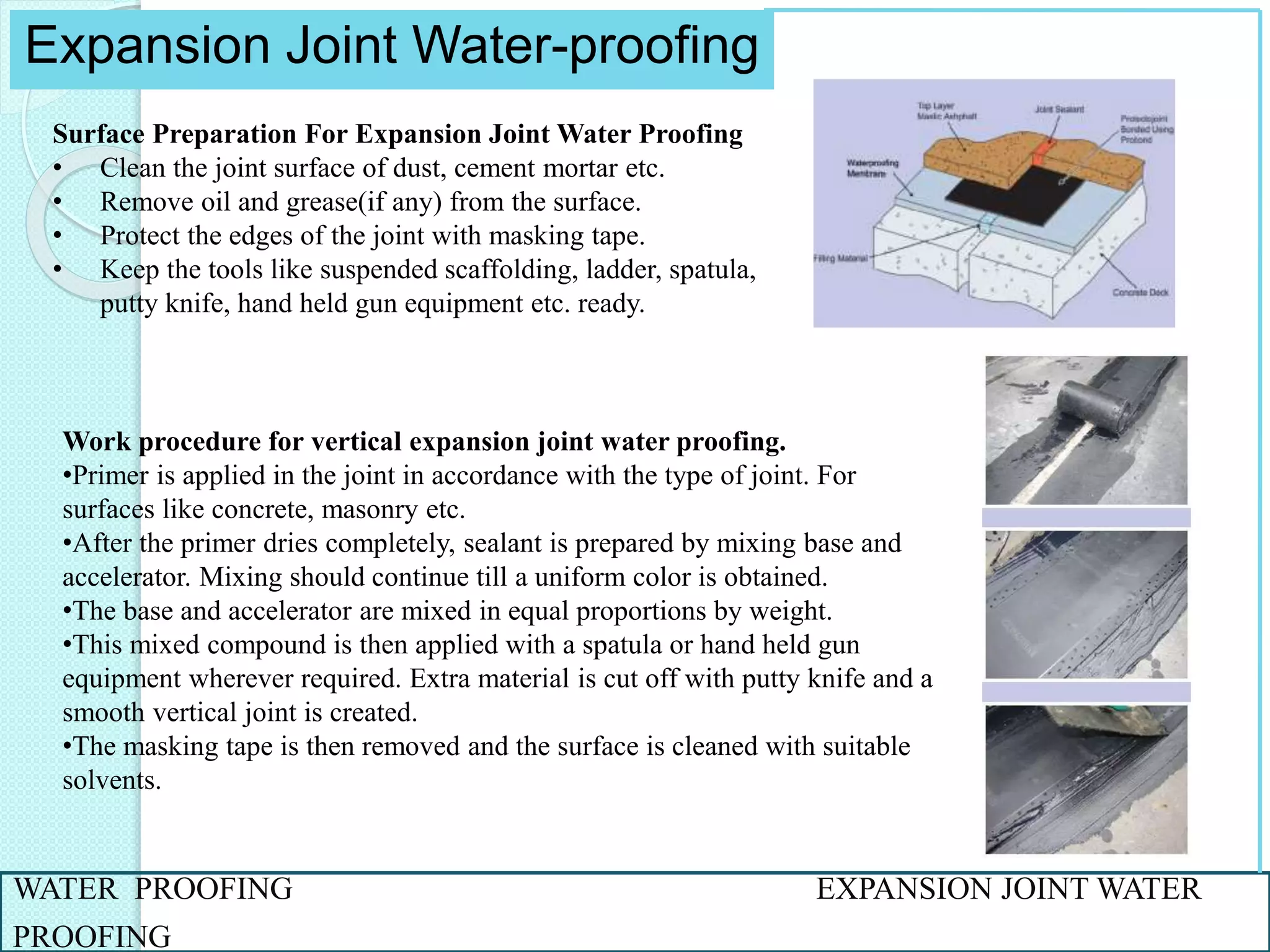 Water proofing in buildings | PPTX