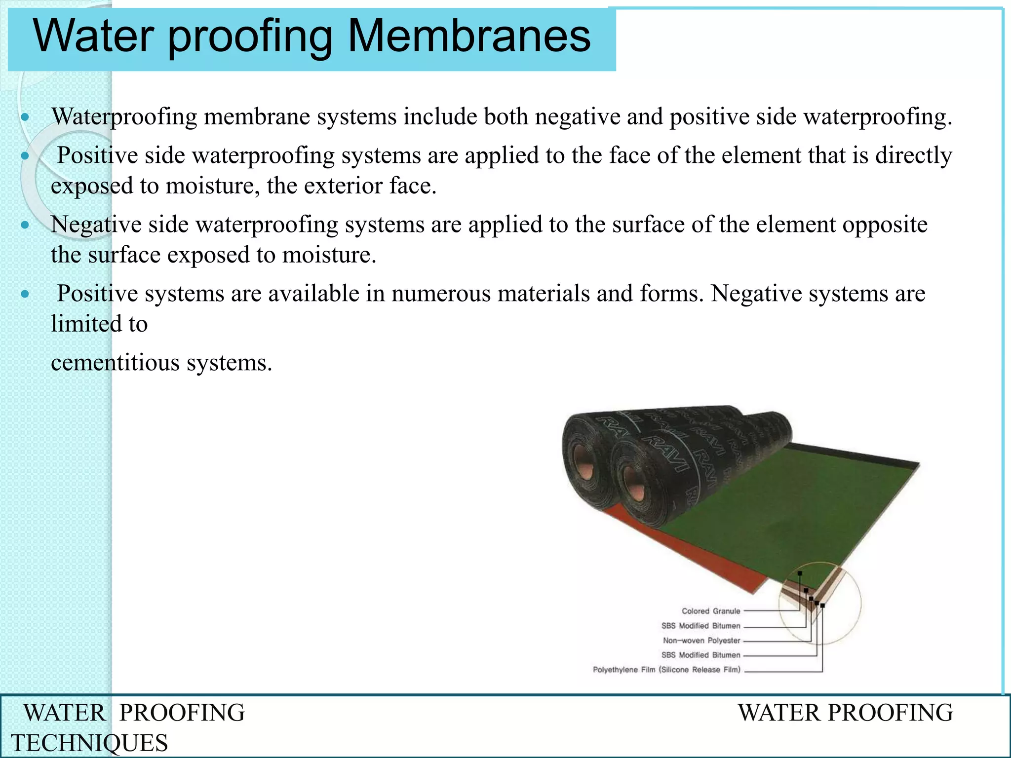 Water proofing in buildings | PPTX