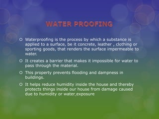 Water proofing | PPTX