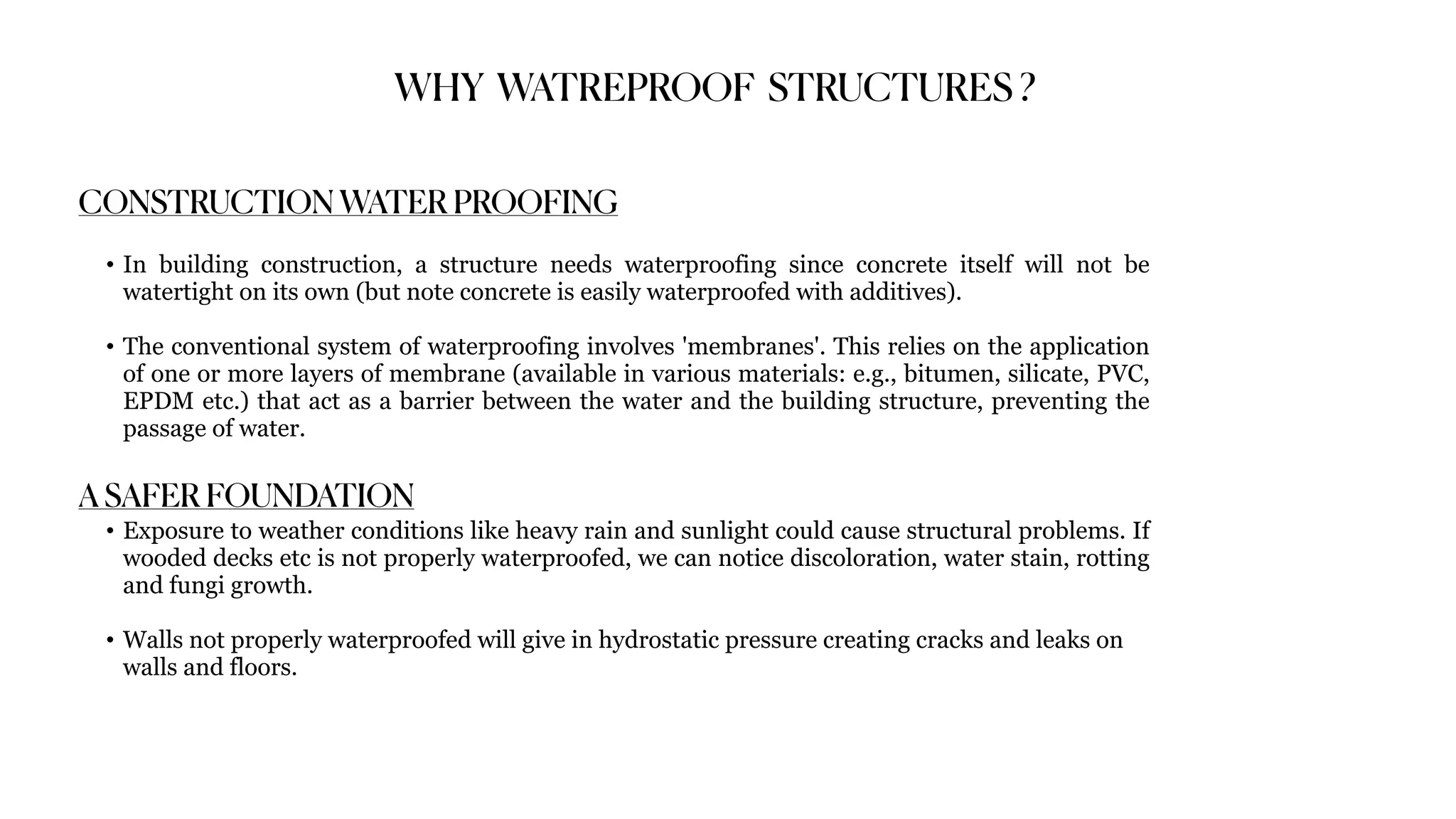 Water proofing | PDF