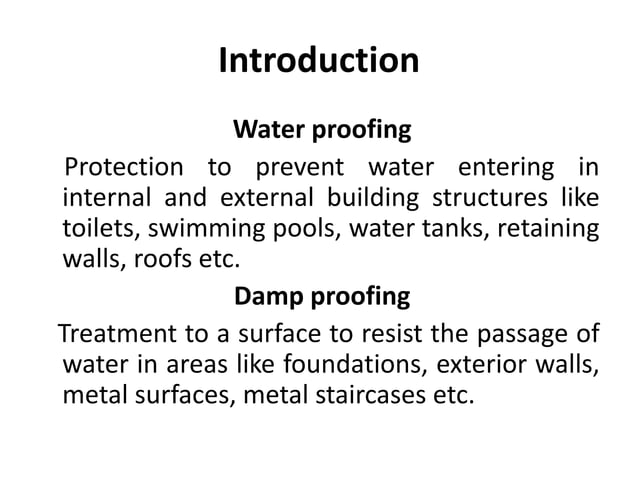 WATERPROOFING.pptx | Indoor Environmental Quality | Home & Garden