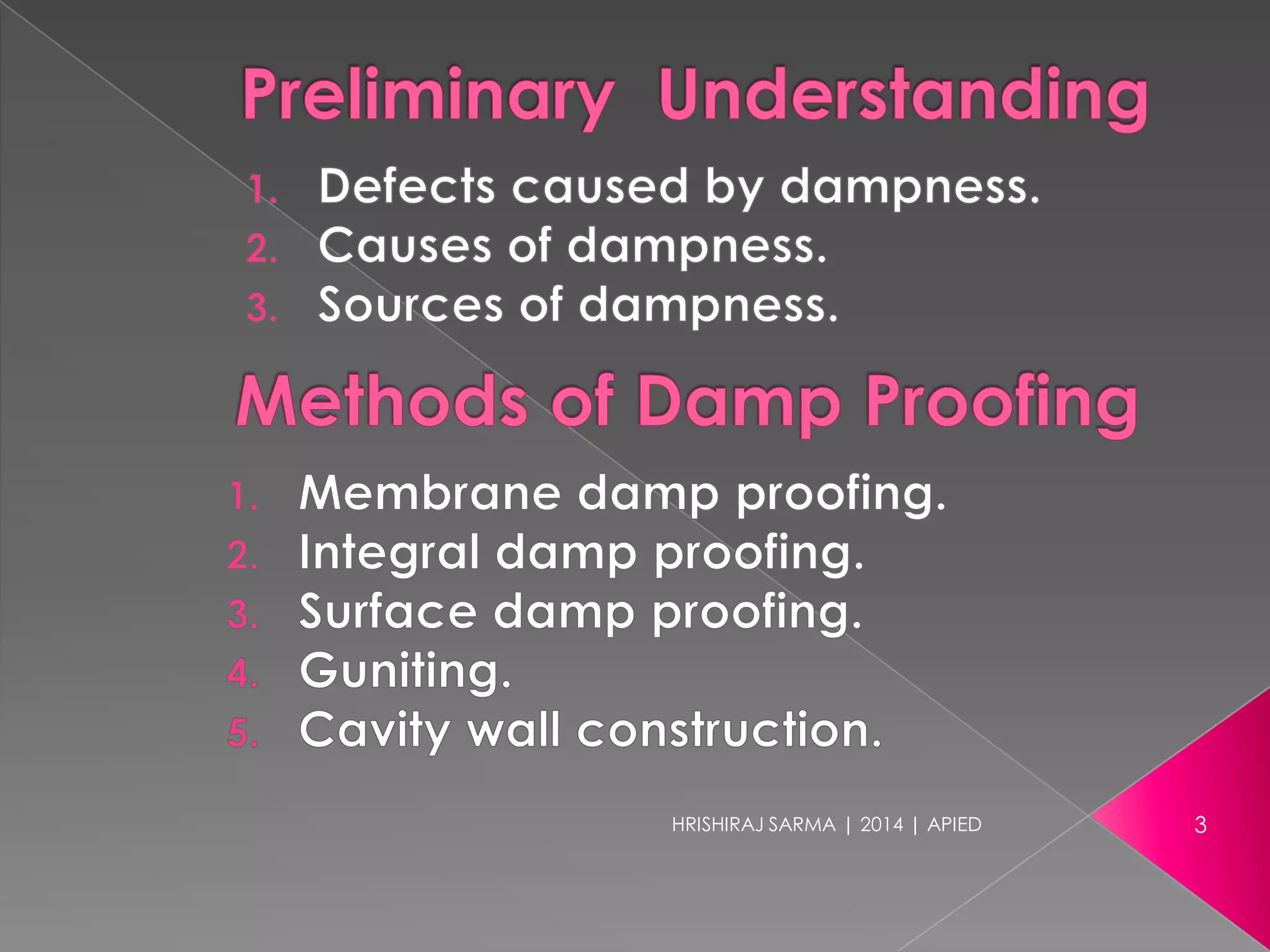 Water proofing and damp proofing | PPTX