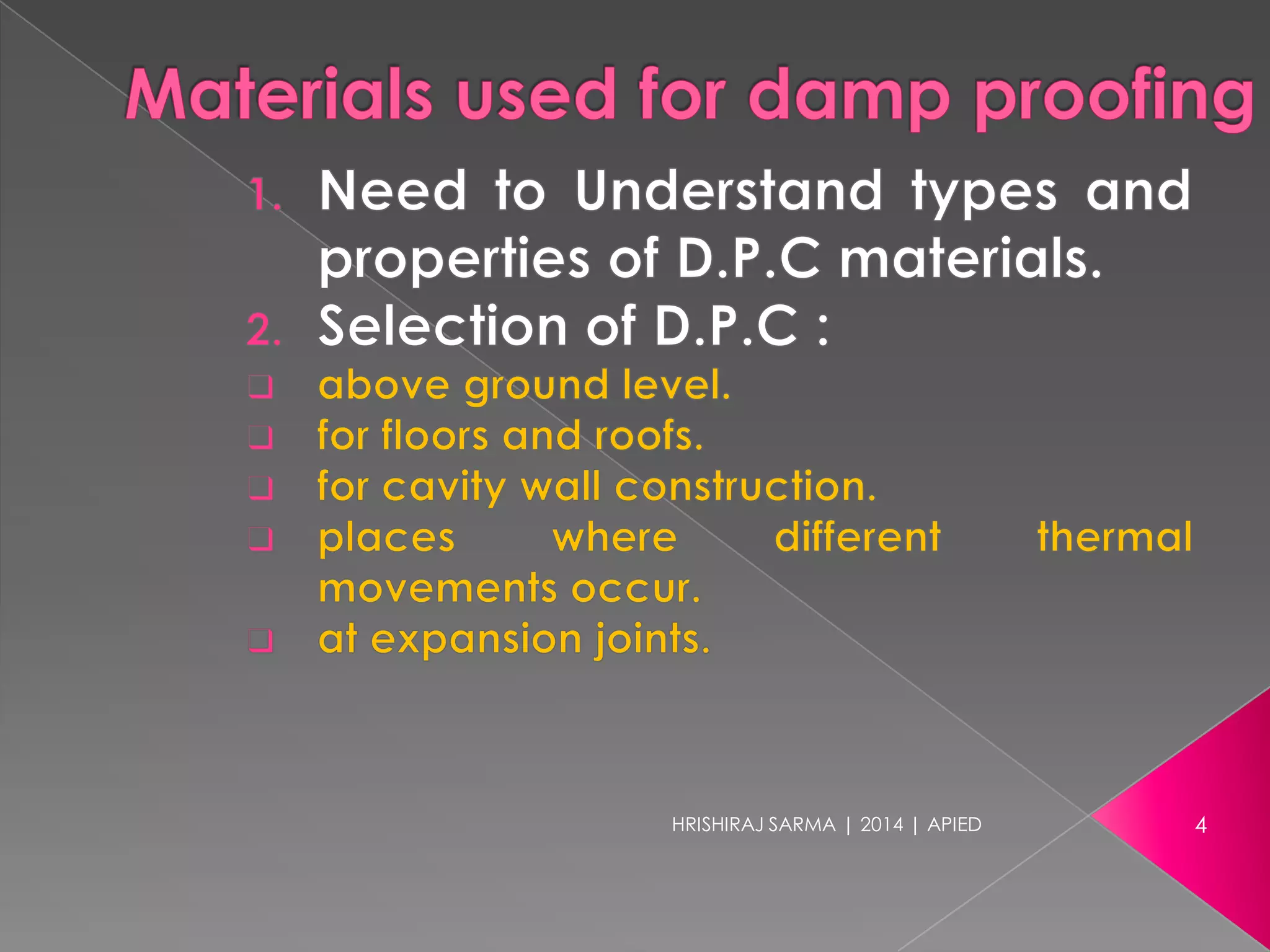 Water proofing and damp proofing | PPTX