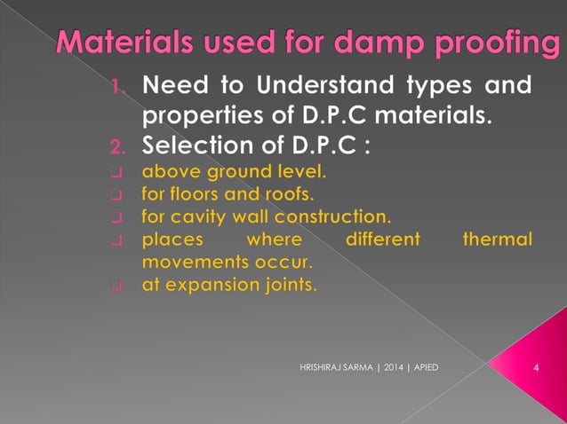 Water proofing and damp proofing | PPTX