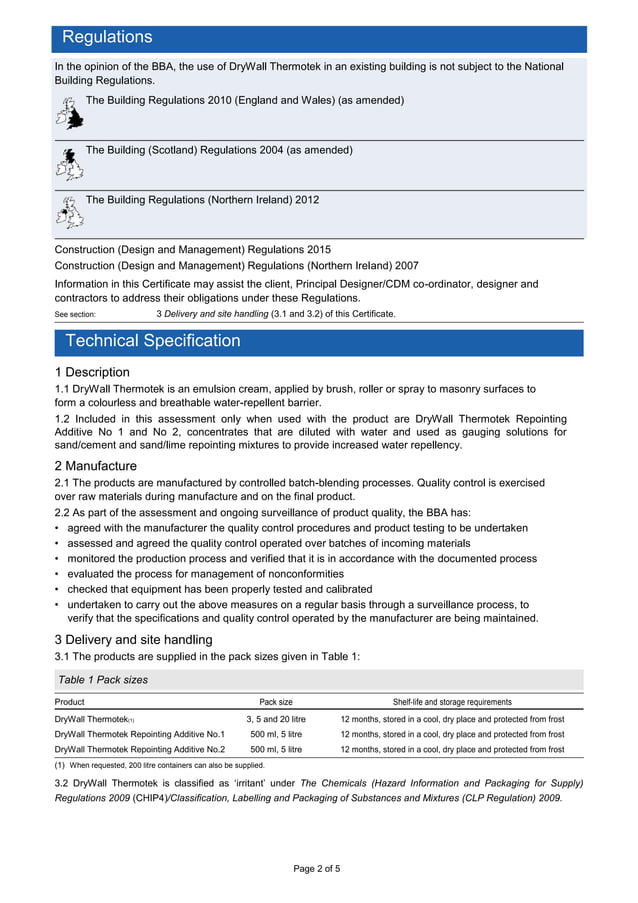 Peter Cox - Waterproofing Brickwork Certificate | PDF